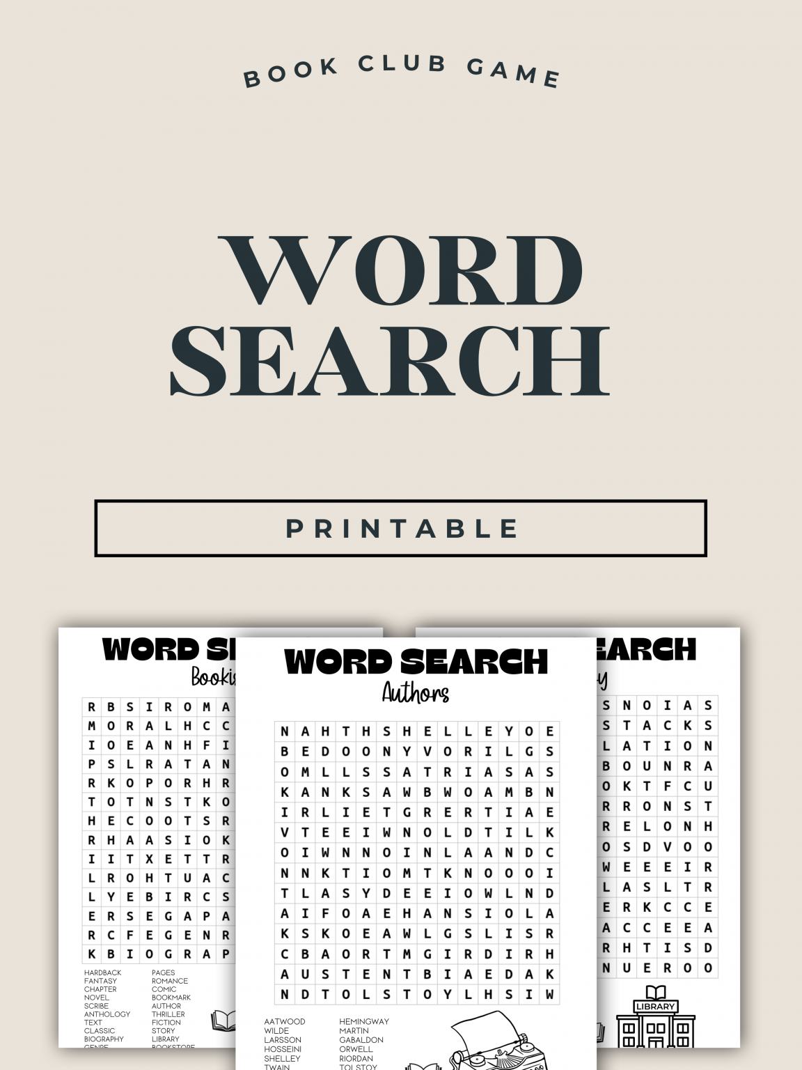 Printable Book Club Games For Your Next Meeting