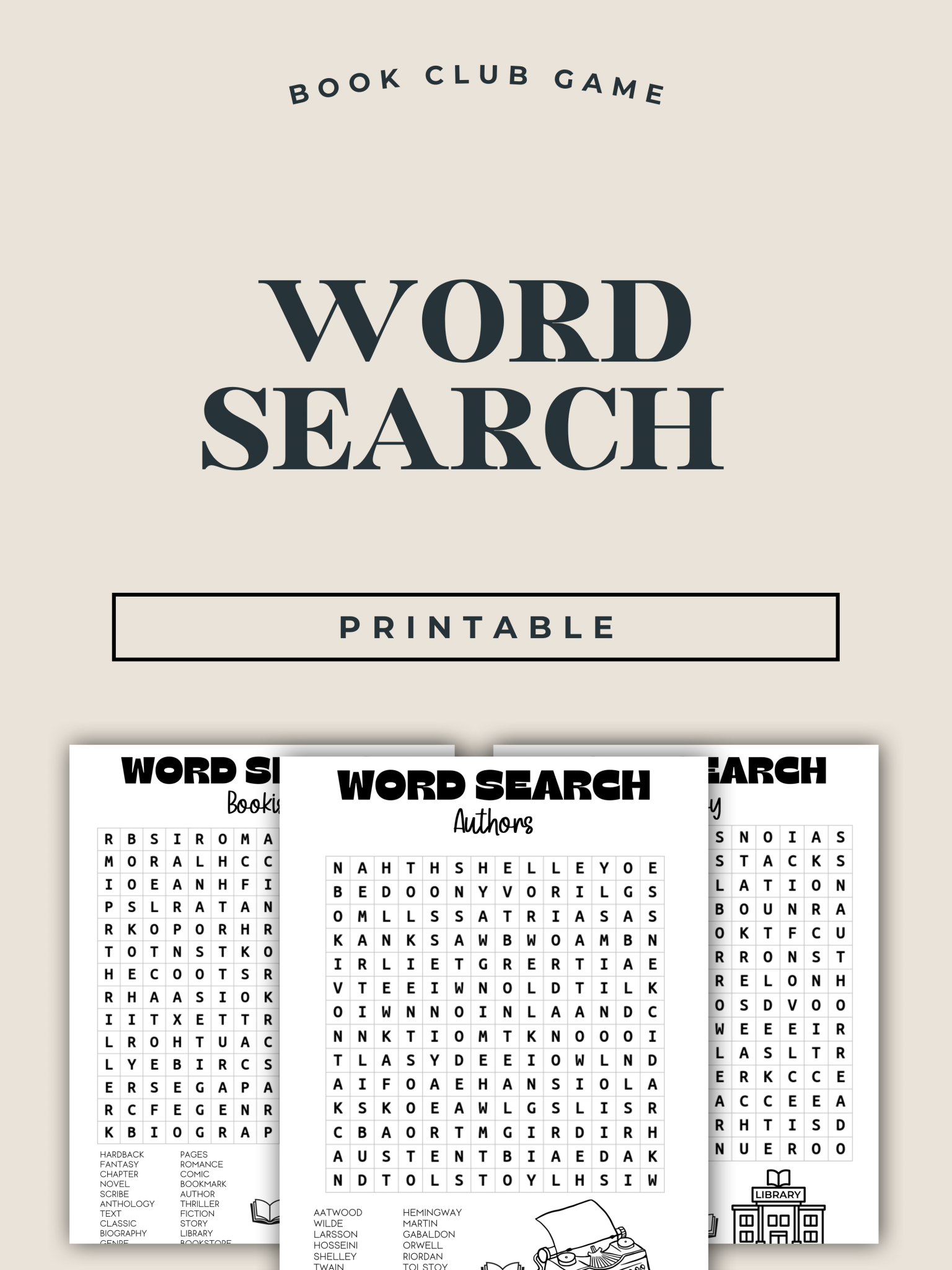 Printable Book Club Games For Your Next Meeting