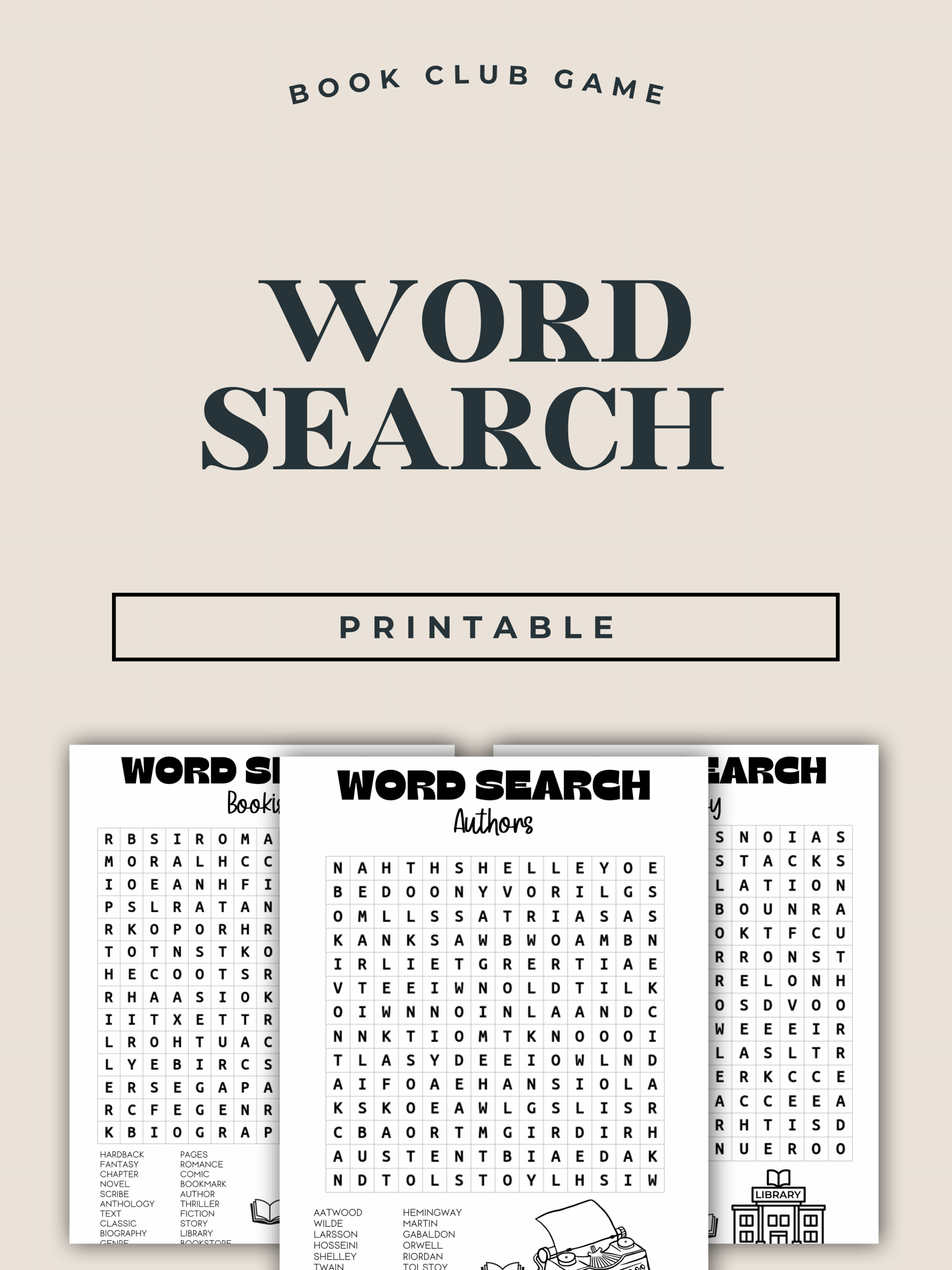 Printable Book Club Games For Your Next Meeting