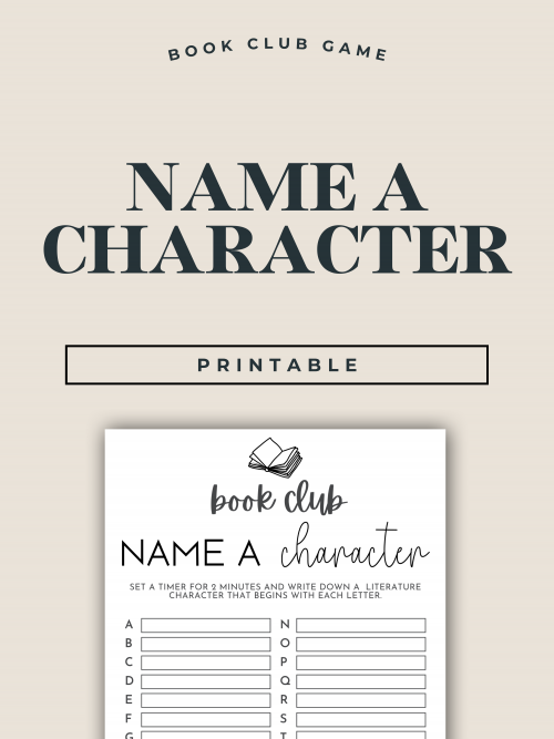 Printable Book Club Games For Your Next Meeting