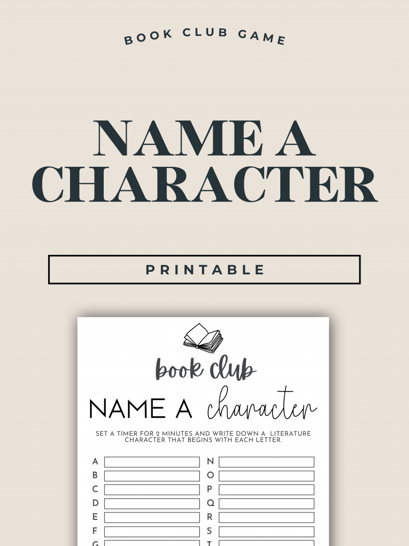Printable Book Club Games For Your Next Meeting