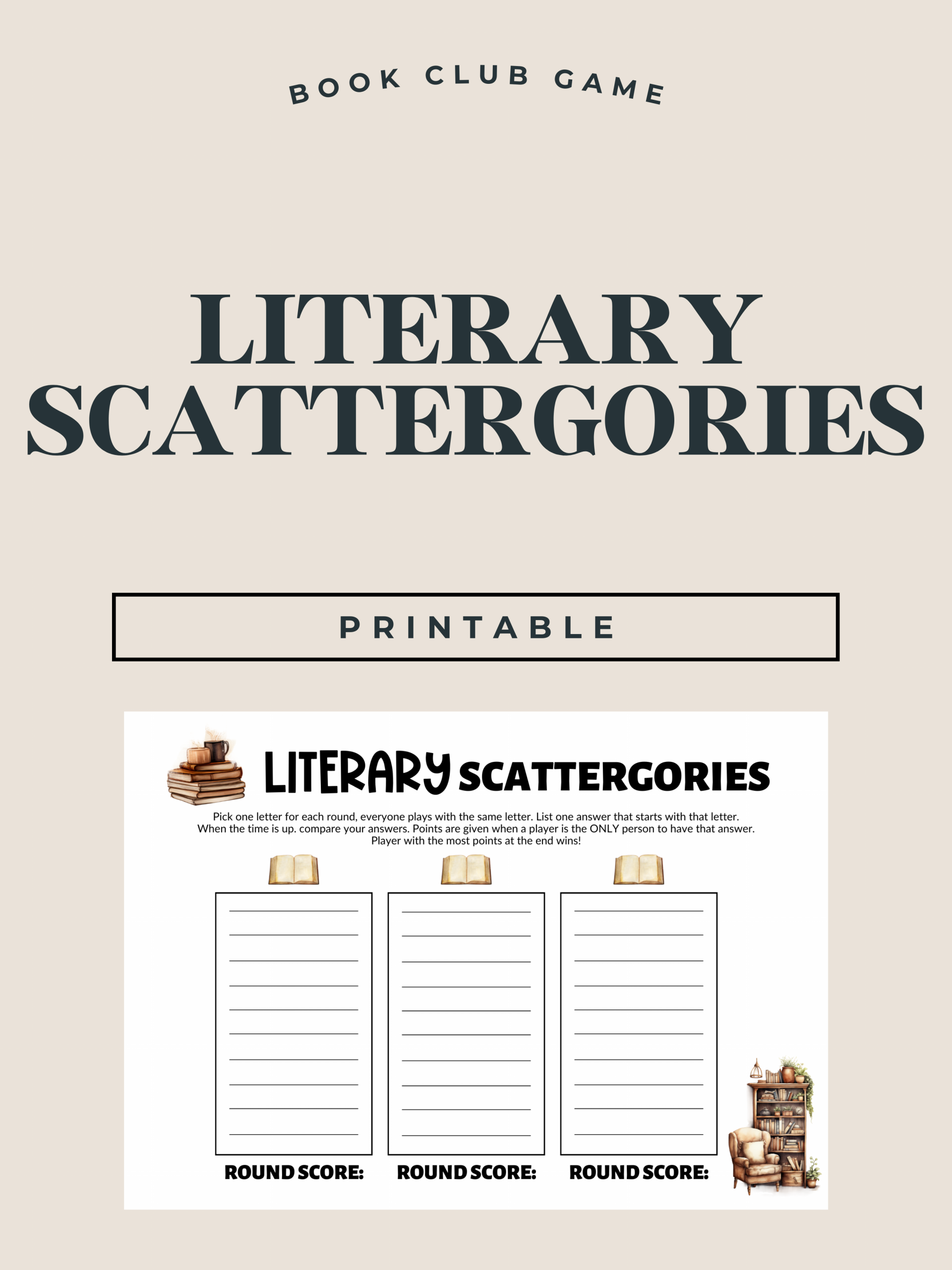 Printable Book Club Games For Your Next Meeting