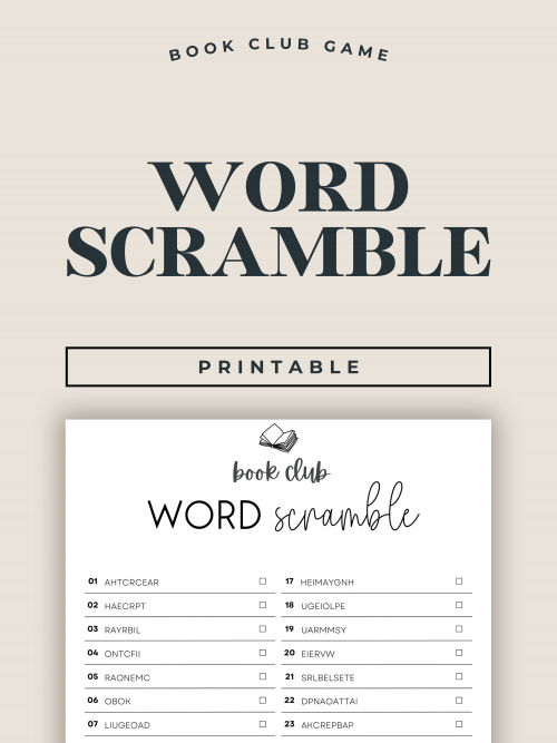 Printable Book Club Games For Your Next Meeting