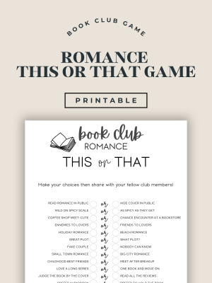 Printable Book Club Games For Your Next Meeting
