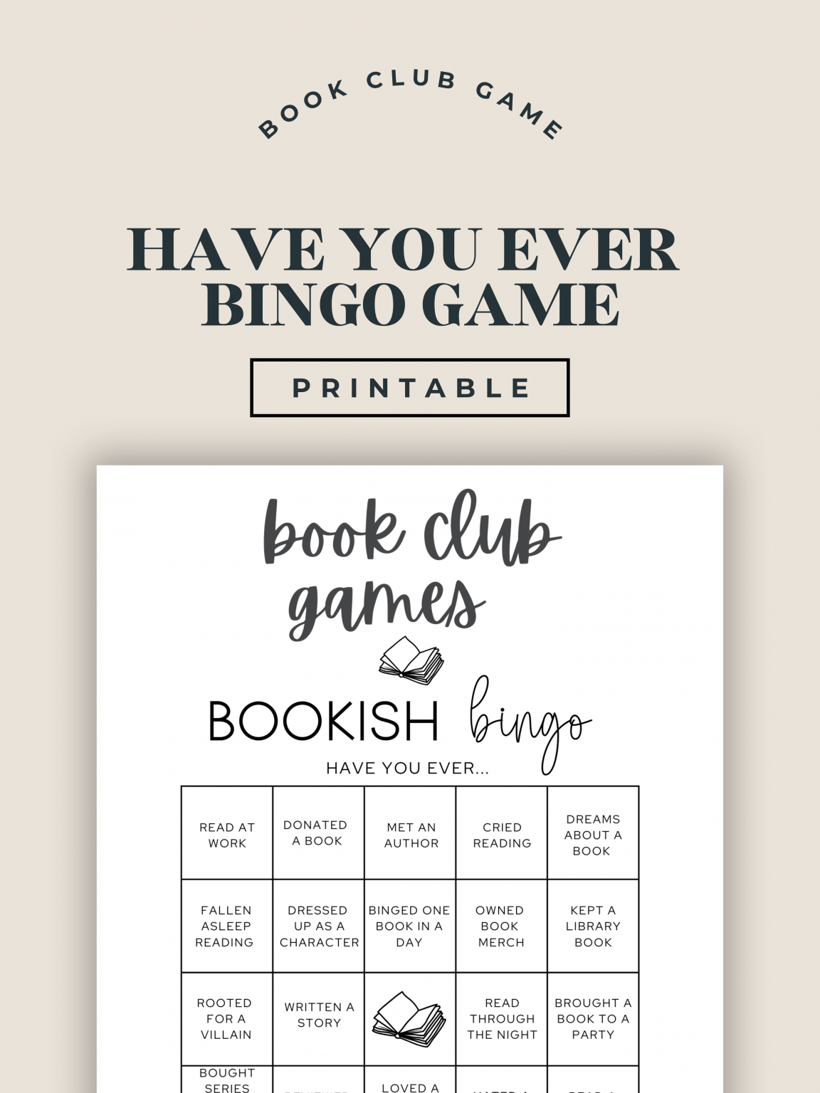 Printable Book Club Games For Your Next Meeting