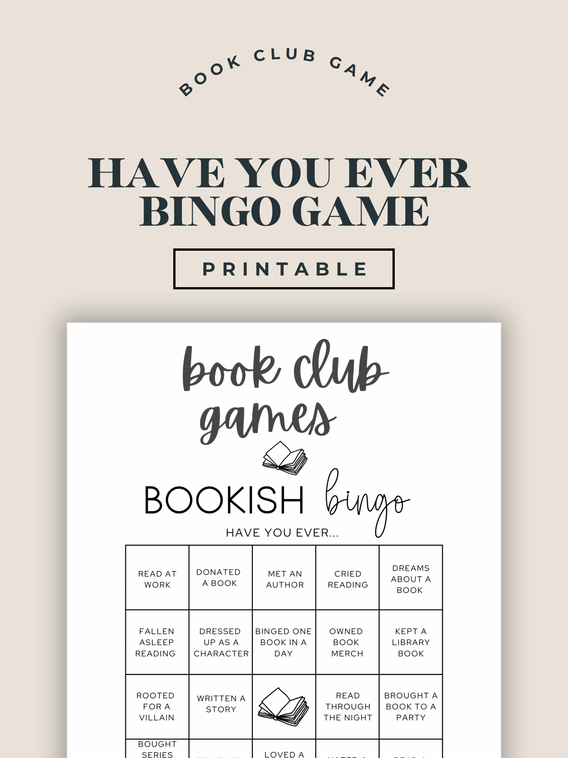 Printable Book Club Games For Your Next Meeting