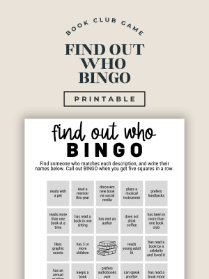 Printable Book Club Games For Your Next Meeting