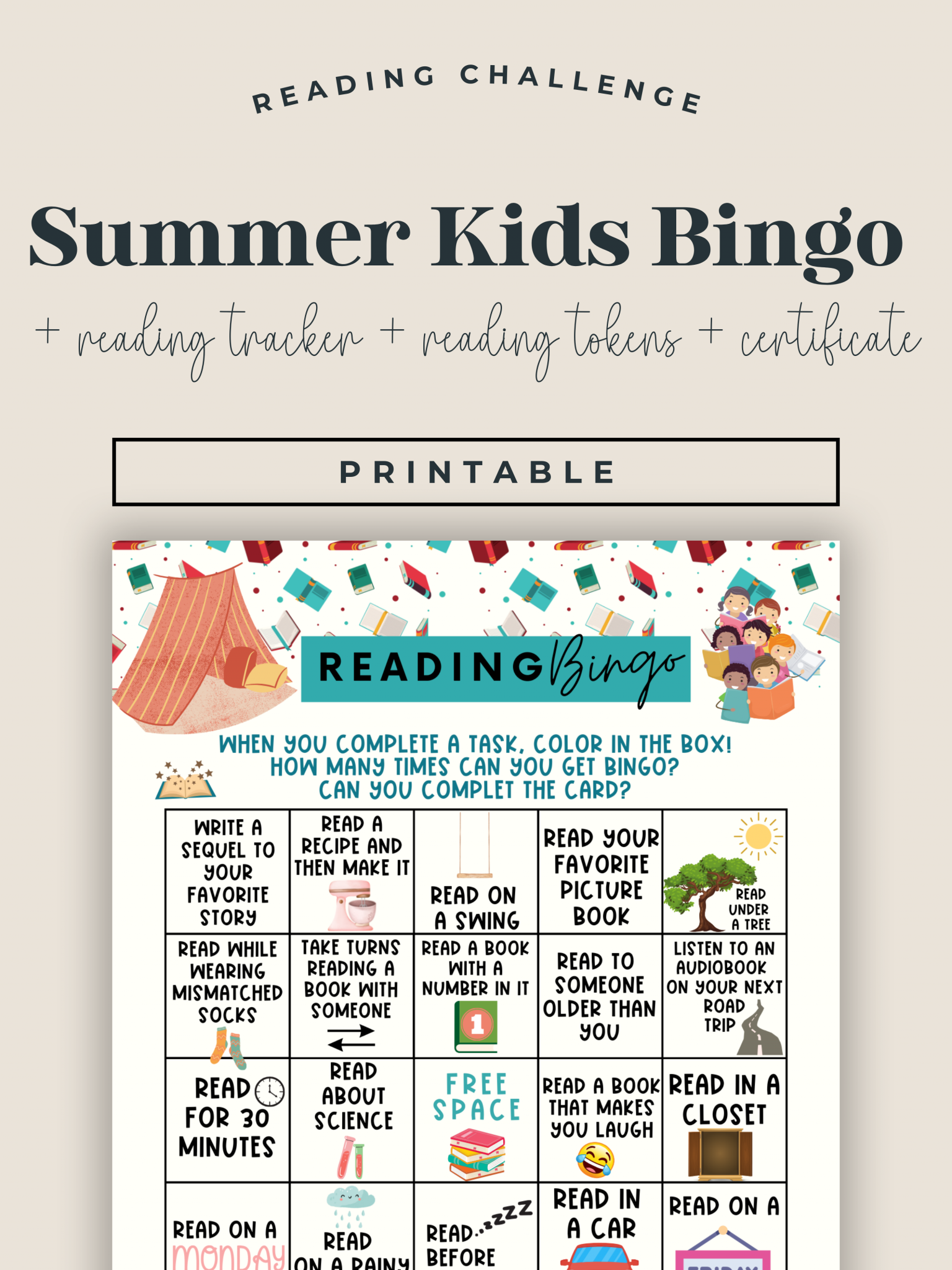 Kids Bingo Reading Challenge For A Fun Summer