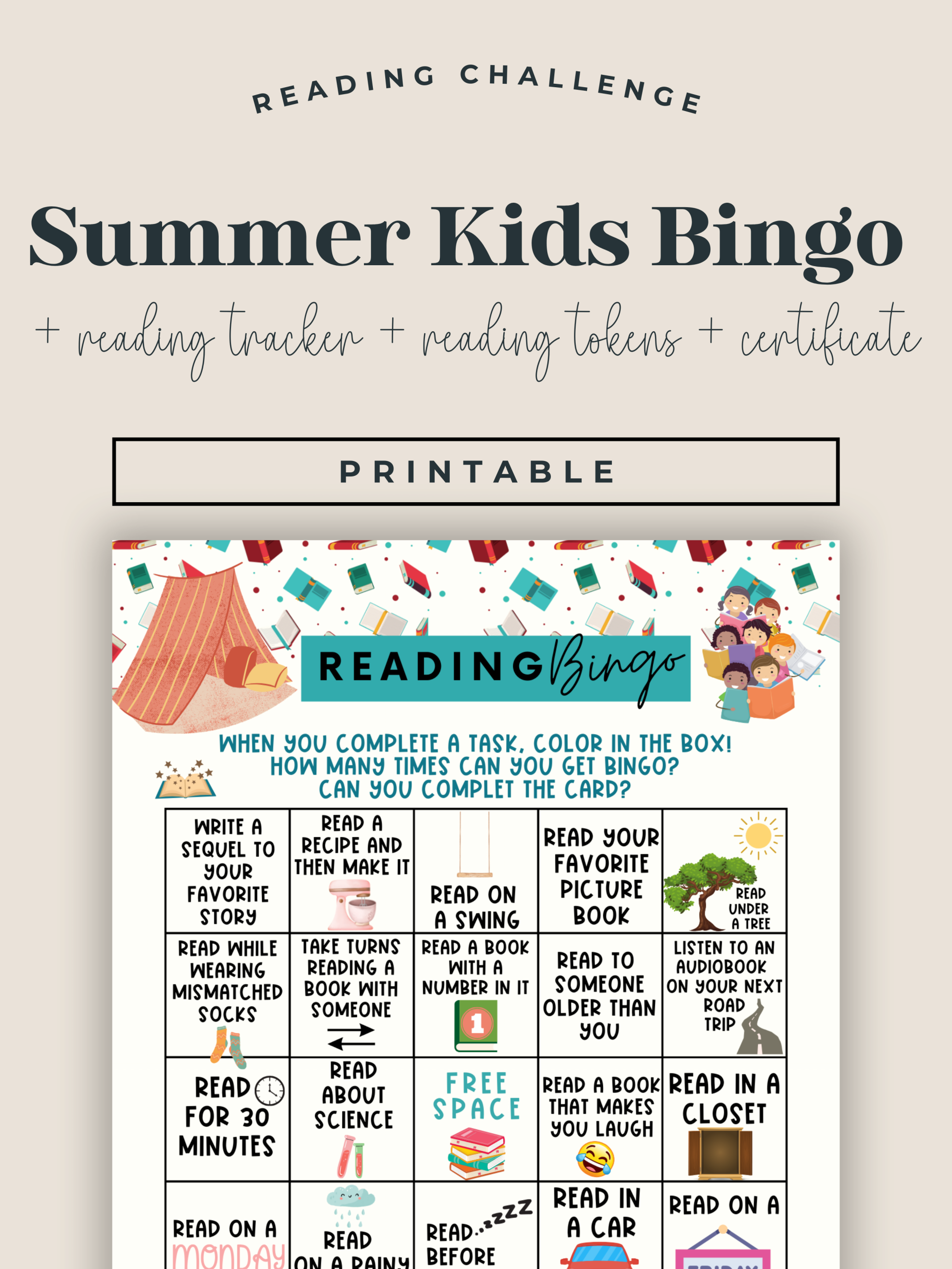 Kids Bingo Reading Challenge For A Fun Summer