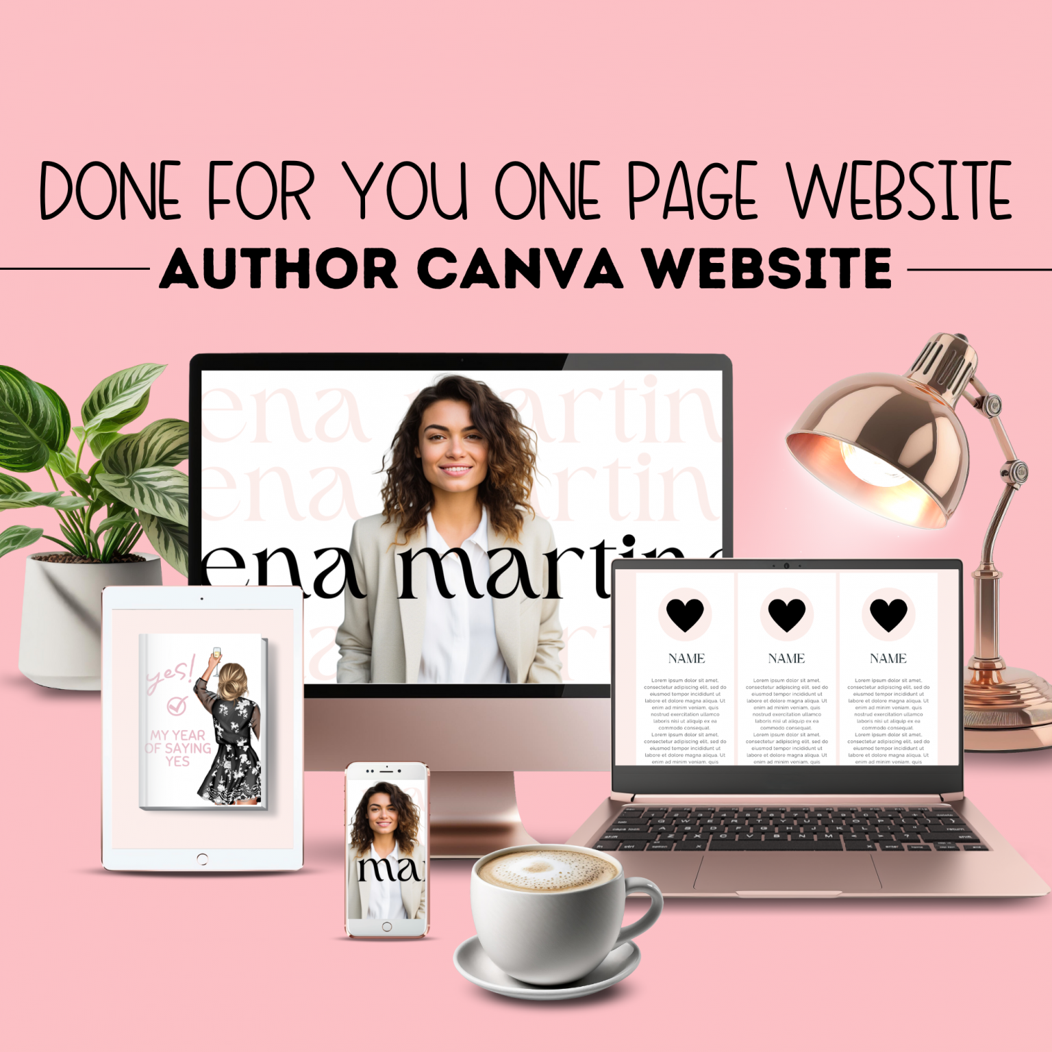 CANVA WESBITE TEMPLATE – ELENA - Books & Espresso